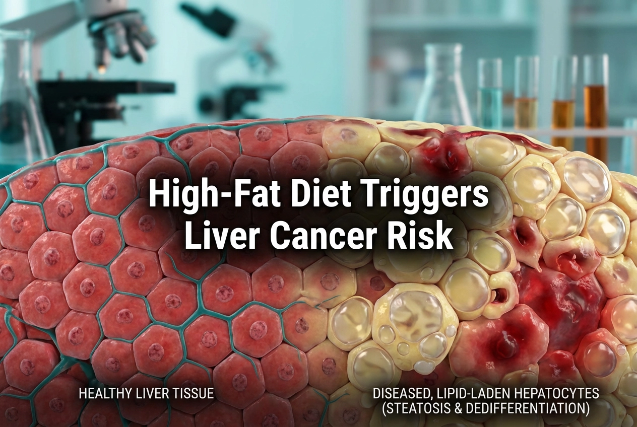 Hepatocyte Dedifferentiation: High-Fat Diets Prime Liver for Cancer